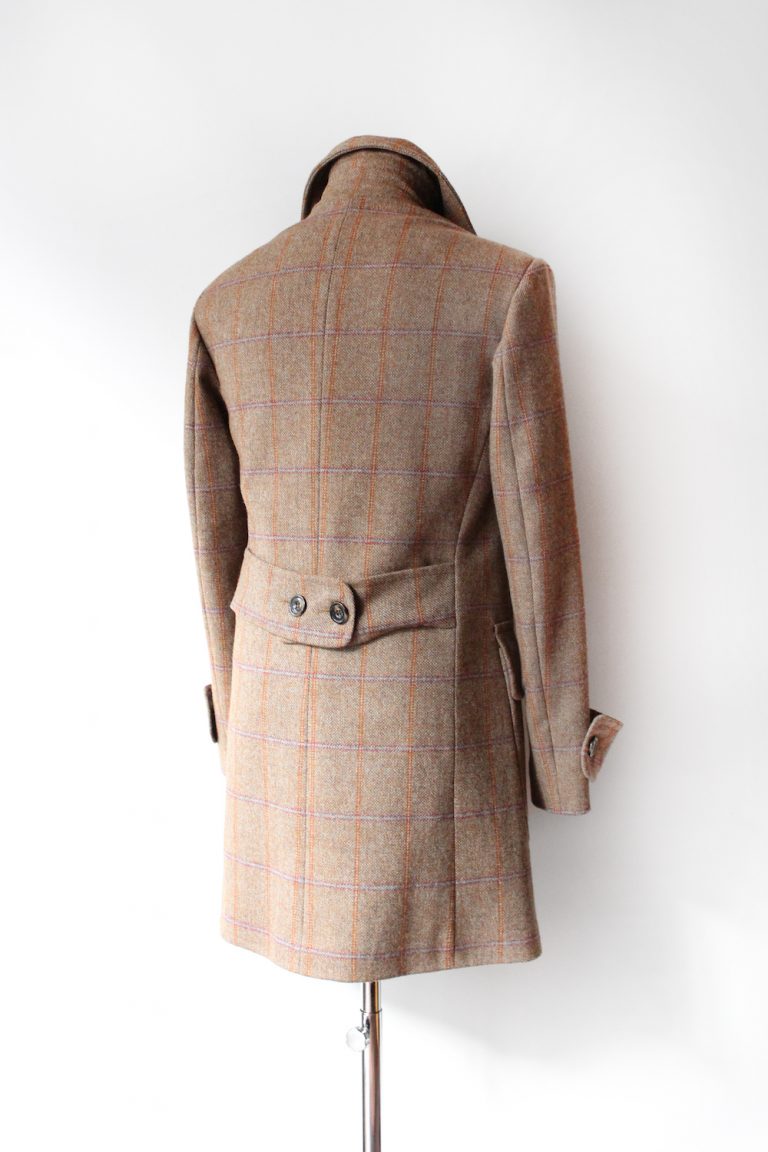 Brown/burgundy U/C wool Inverness coat – Mendoza Menswear
