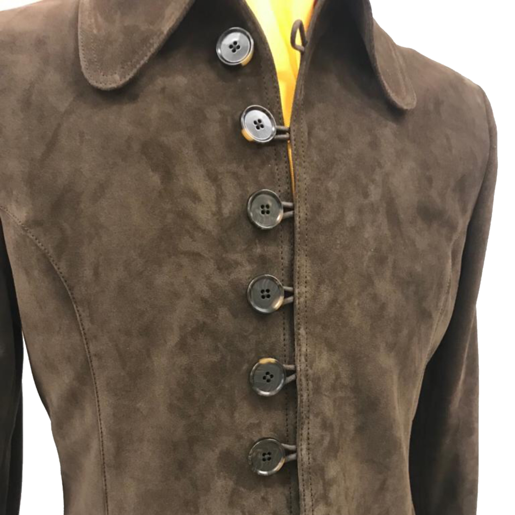 Calf suede budgie jacket with beagle collar – Mendoza Menswear